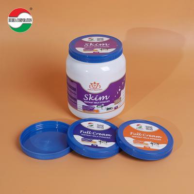China Coperchio in plastica PP PE per alimenti 502# 125mm per bottiglia di latte in polvere Approvato ISO / SGS / FDA / FSSC for sale
