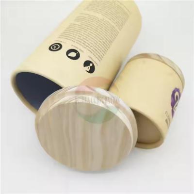 China Recipiente Hermético de Chá em Papel Kraft com Tampa de Cortiça Tubo Cilindro para Embalagem de Alimentos Doces Artesanato Biscoitos Superfície em Relevo à venda