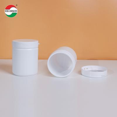 China Cilindro in plastica trasparente riciclabile e resistente all'umidità da 1250 ml per prodotti nutrizionali per la salute in bottiglie di HDPE HMD1250-96 for sale