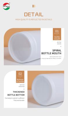 Cina Cilindro in plastica trasparente riciclabile e resistente all'umidità da 1250 ml per prodotti nutrizionali per la salute in bottiglie di HDPE HMD1250-96 in vendita