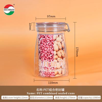 Cina Basso MOQ Buona Tenuta 1000ml 1500ml 1800ml Barattolo in PET Contenitore di Plastica per Stoccaggio in vendita