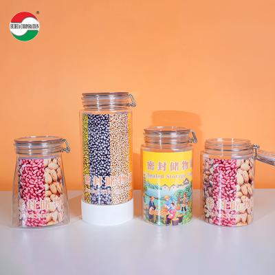 Cina Basso MOQ Buona Tenuta 1000ml 1500ml 1800ml Barattolo in PET Contenitore di Plastica per Stoccaggio in vendita
