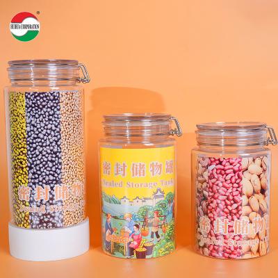 Cina Basso MOQ Buona Tenuta 1000ml 1500ml 1800ml Barattolo in PET Contenitore di Plastica per Stoccaggio in vendita