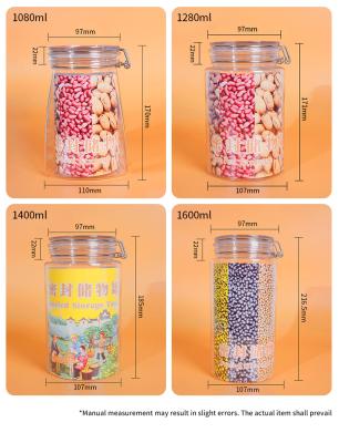 Cina Basso MOQ Buona Tenuta 1000ml 1500ml 1800ml Barattolo in PET Contenitore di Plastica per Stoccaggio in vendita