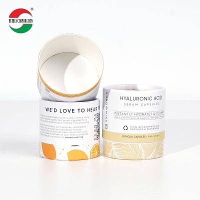 Cina Contenitore rotondo ecologico in cartone per polvere, biscotti, chicchi di caffè, cibo, tubo di carta, confezione di tè in vendita