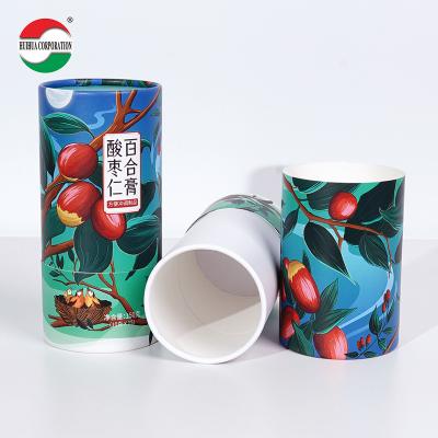 Cina Tubo di carta cilindrico di lusso personalizzato in cartone kraft rotondo riciclato all'ingrosso ecologico biodegradabile stampato vuoto in vendita