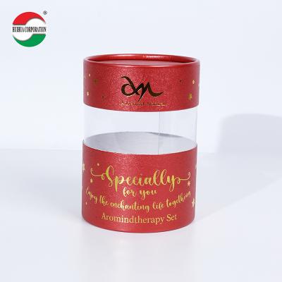 中国 化粧品用のPVC窓付きのカスタム透明紙チューブパッケージ 販売のため