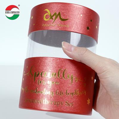 中国 化粧品用のPVC窓付きのカスタム透明紙チューブパッケージ 販売のため