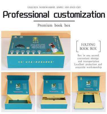 China Custom Luxury Book Cardboard Gift Boxes Recycled Paper Boxes Packaging Present Gift Box for sale