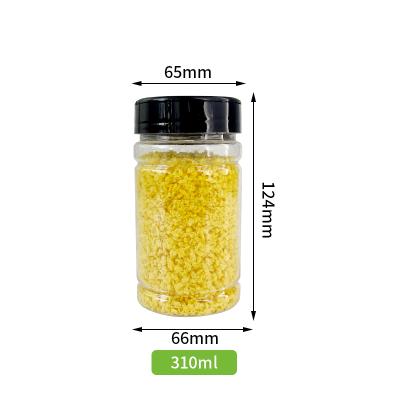 China Wholesale Sample Provided Plastic Spice Jars Bottles Containers With Black Lid Perfect for Storing Spice and Powders for sale