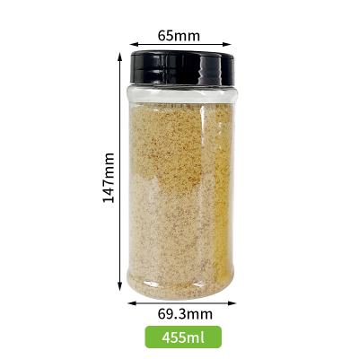China Wholesale Sample Provided Plastic Spice Jars Bottles Containers With Black Lid Perfect for Storing Spice and Powders for sale