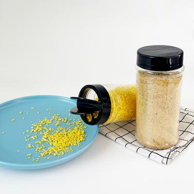 China Wholesale Sample Provided Plastic Spice Jars Bottles Containers With Black Lid Perfect for Storing Spice and Powders for sale