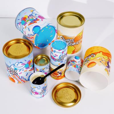 Tubo di carta per gelato interno in cartoncino bianco per alimenti OEM personalizzato impermeabile di successo, resistente al congelamento del gelato