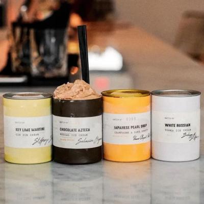 China Elegant metaal verplaats deksel kan geïmprimeerd logo ijspapier buis voor product display en verpakking Te koop