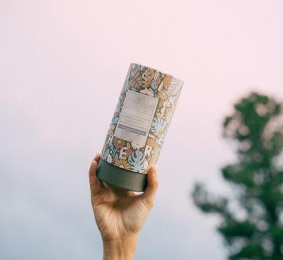 China Bebida natural de granos de café en polvo Contenedor de tubo de papel Caja de té Tubo redondo de paquete de papel de té en venta