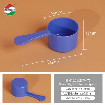 Cina 20g Biodegradabile per la misurazione dei prodotti alimentari Maniglia corta Piccolo cucchiaio PP Cucchiai di plastica personalizzati in vendita