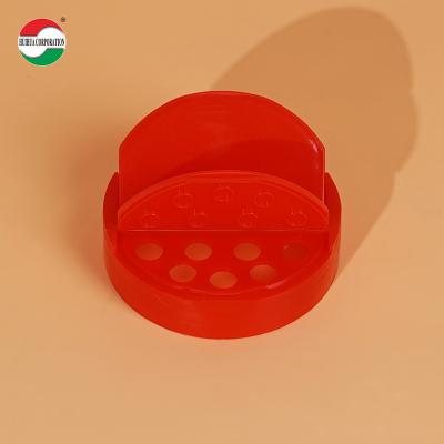 Cina Barattoli di plastica per spezie da 425 ml con coperchio rosso e nero, forniti come campione all'ingrosso, perfetti per conservare spezie e polveri in vendita