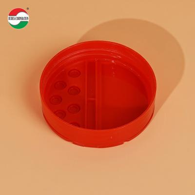Cina Barattoli di plastica per spezie da 425 ml con coperchio rosso e nero, forniti come campione all'ingrosso, perfetti per conservare spezie e polveri in vendita