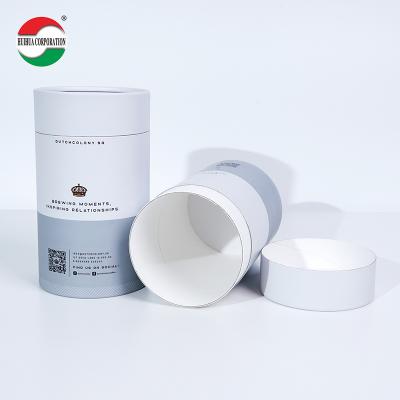 China Bio-degradable Customized Food Grade Cylinder White Cardboard Paper Tube Packaging for Gift T-shirt Clothes for sale