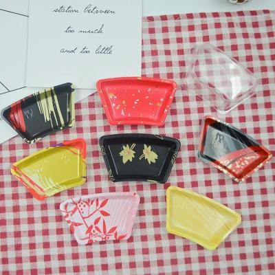 China Custom Packaging Box Disposable Sushi Takeaway Wooden Sushi Box Sushi Food Container Box for sale