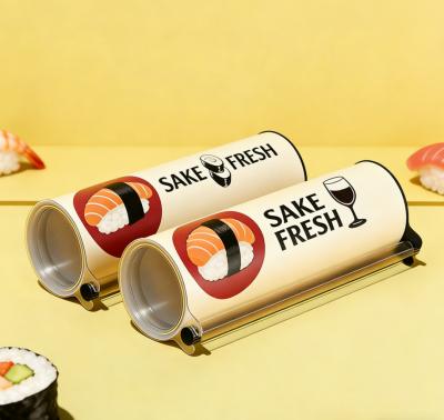 China Custom Push Pop Sushi Paper Tube Packaging Sushi Push Pop Container Cylinder Push Up Paper Tube Packaging for sale