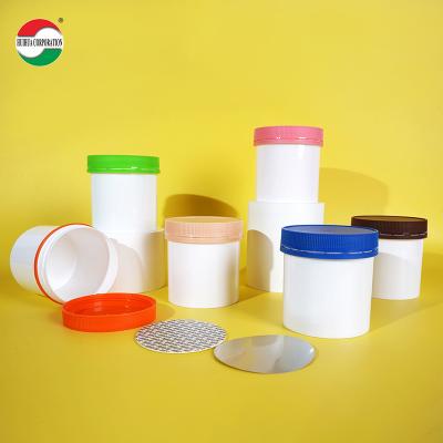China HDPE Plastic Vitamin Bottle Food Grade Jar Wide Mouth Manufacturing Wholesale Cylinder Screw Top for sale