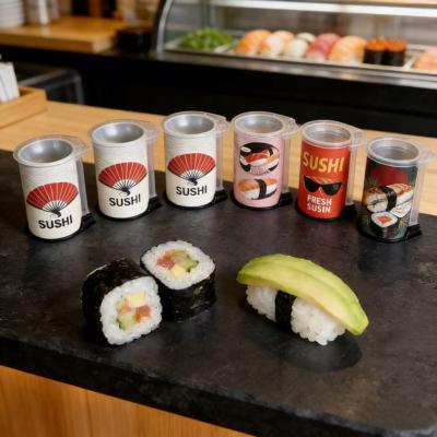 China Food grade Custom Sushi Paper Tube Packaging Sushi Push Pop up Tube Packaging Wholesale for sale