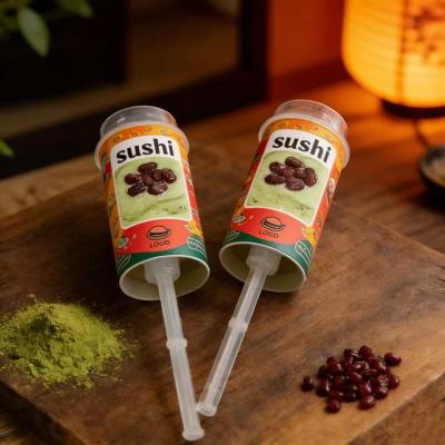 China food Grade OEM Sushi Push-Up Tube and PP Sauce Tube Set for Soy Sauce Takeaway Condiments Food Packaging Length for sale