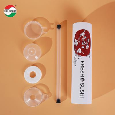 China Eco-Friendly Customize Sushi Paper Tube Push Pop Sushi Packaging for Takeout Meals for sale