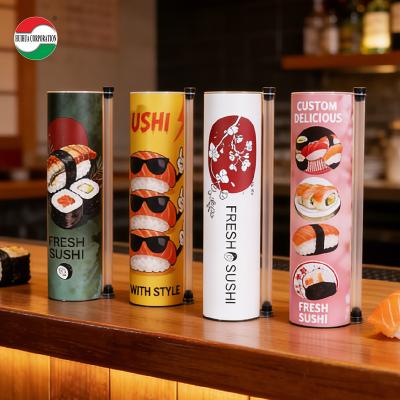 China OEM 52mm 220mm Sushi Push-Up Tube and PP Sauce Tube Set for Soy Sauce Syrup Take away Condiments Food Packaging Length for sale