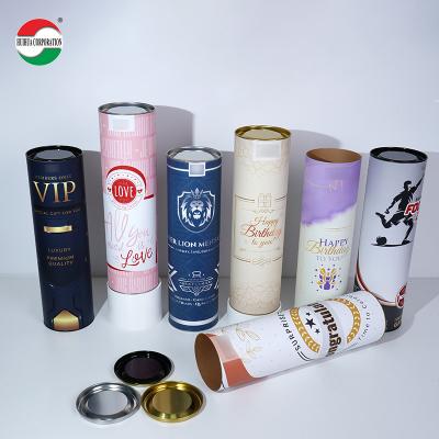China Loose Tea Airtight Easy to Tear off Collagen Protein Powder Cardboard Paper Can Spices Paper Composite Cans for Food for sale