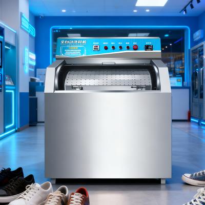 China Automatic Shoe Cleaning Machine with UV Ozone Sterilization and Stainless Steel Material 1200W Rated Power for sale