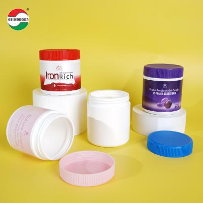China Customized White Food Grade HDPE Plastic Jar With Screw Cap for Protein Powder Supplement for sale