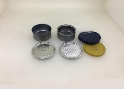 Cina latte della latta della cannabis 80ML di 29mm x di 65 con l'estremità aperta ed il coperchio facili della plastica per l'imballaggio della canapa in vendita