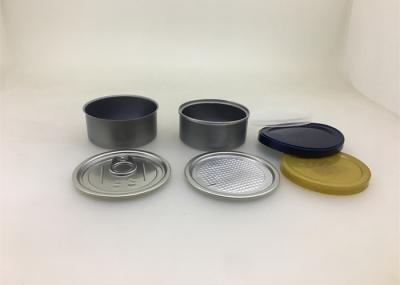 Cina latte della latta della cannabis 80ML di 29mm x di 65 con l'estremità aperta ed il coperchio facili della plastica per l'imballaggio della canapa in vendita