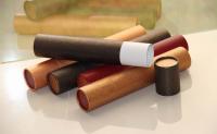 China Classical Leather Surface Cardboard Paper Cans Packaging 40mm to 225mm Diameter SGS Certified for sale