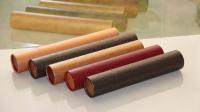 China Classical Leather Surface Cardboard Paper Cans Packaging 40mm to 225mm Diameter SGS Certified for sale