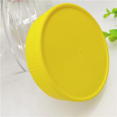 China Non - Toxic Food Grade Clear Plastic Cylinder / 10oz Peanut Butter Bottles for sale