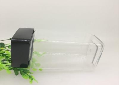 China 700ml Clear Plastic Cylinder For Food 600g 21oz / PET Square Tin Cans for sale