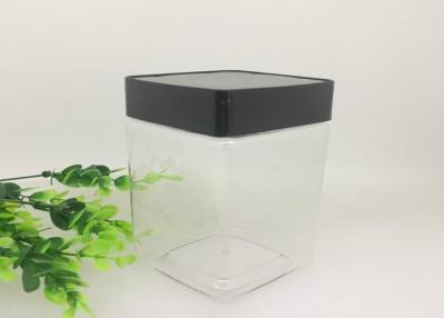 China 700ml Clear Plastic Cylinder For Food 600g 21oz / PET Square Tin Cans for sale