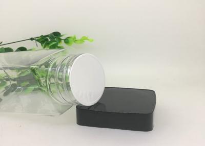 China 700ml Clear Plastic Cylinder For Food 600g 21oz / PET Square Tin Cans for sale