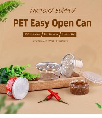 Cina Vaso di plastica PET trasparente da 50ml-1000ml, contenitore cilindrico per alimenti in vendita