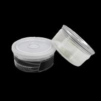 China 100ml Clear PET Easy Open Can 33mm Height with Aluminum Lid for Bubble Tea Packaging for sale