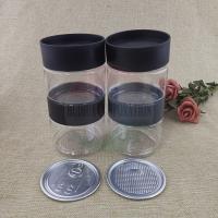 China 438ml PET Plastic Cookie Nuts Jar with Stackable Easy Open Screw Lid for sale