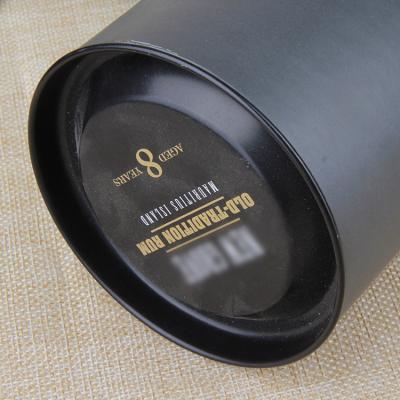 China Empty Cylinder Paper Tube Box For Wine Bottles Packaging With Metal Lid for sale
