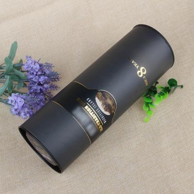 China Empty Cylinder Paper Tube Box For Wine Bottles Packaging With Metal Lid for sale