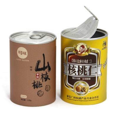 China Food Grade Cylinder Paper Composite Cans for Nuts / Milk Powder / Coffee Bean for sale