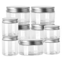 China Clear PET Plastic Ice Cream Container 300ml with Aluminum Lid 85mm for sale