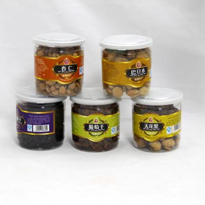 China Round Dry Food Canister Clear Pet Jars with easy open lid , Wide Mouth Plastic Jars , PE Clear Cap for sale