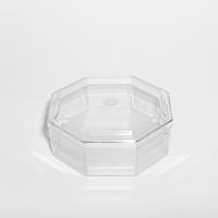 China Food Grade PET Plastic Container Box 147x147x54mm with Lid for Packaging for sale